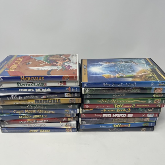 Media | Disney Pixar Dvd Lot 21 Toy Story Hercules Finding Nemo Bambii ...